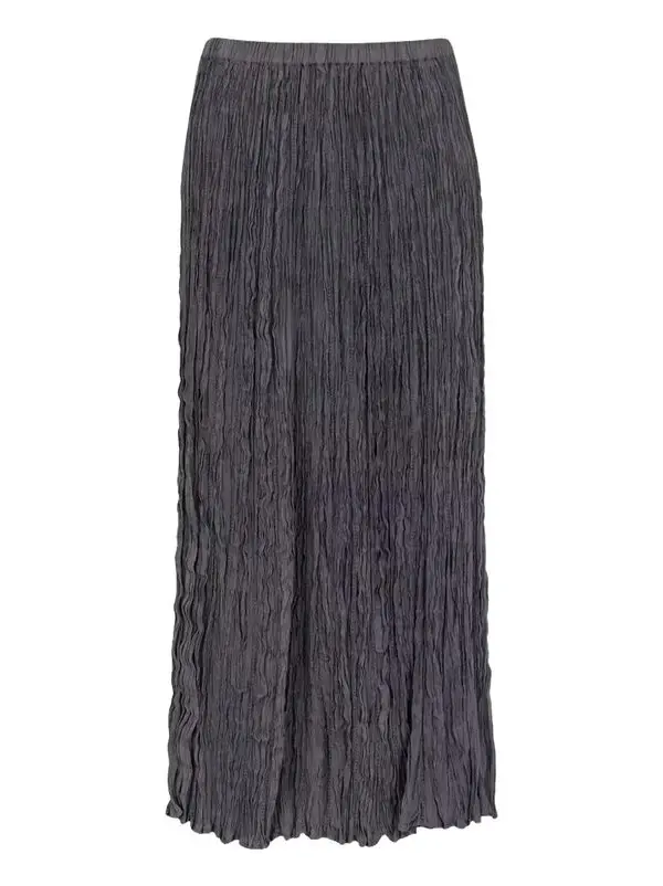ALYSI Elasticated Crinkled Skirt - Grey