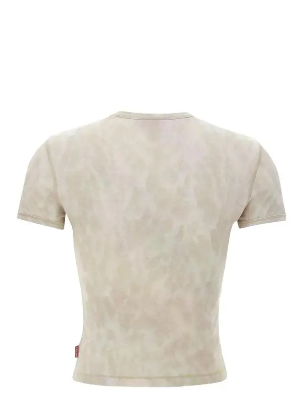 DIESEL® Faux-fur Effect Cropped T-shirt - Neutrals