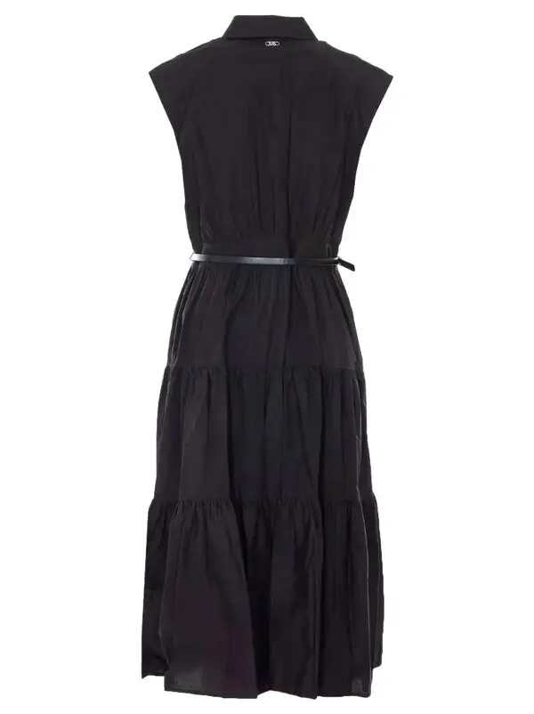 Michael Kors Shirt-collar Midi Dress - Black