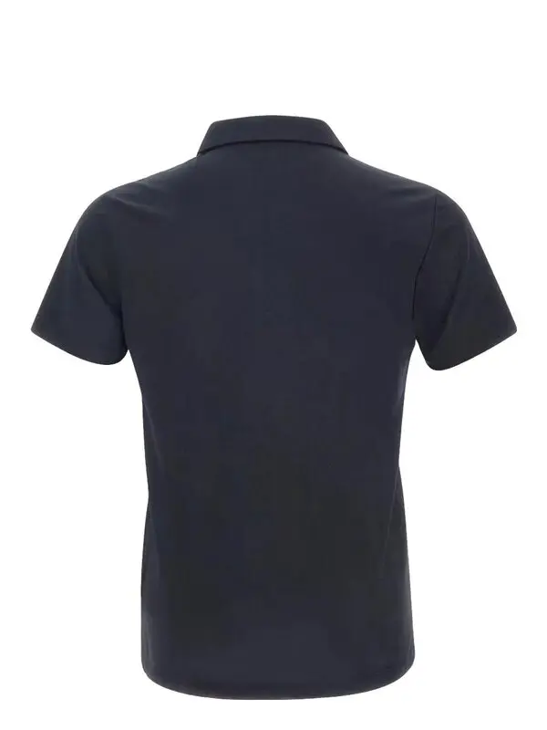 Peuterey V-neck Logo Polo Shirt - Blue