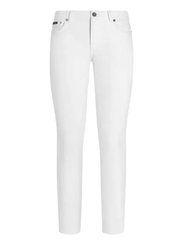 Dolce & Gabbana 5-pocket Stretch Denim Trousers - White