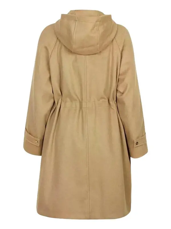Max Mara Alcade Hooded Coat - Neutrals
