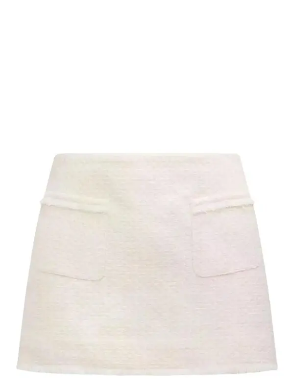 LoveShackFancy Breya Fringed-trim Mini Skirt - Neutrals