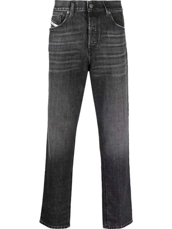 DIESEL® D-fining Tapered Whisker Jeans - Black