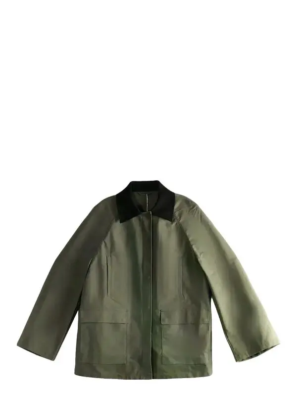 TOTEME Corduroy-collar Coat - Green