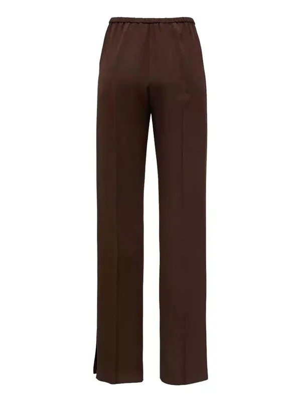 FORTE_FORTE Elasticated Side-slit Trousers - Brown