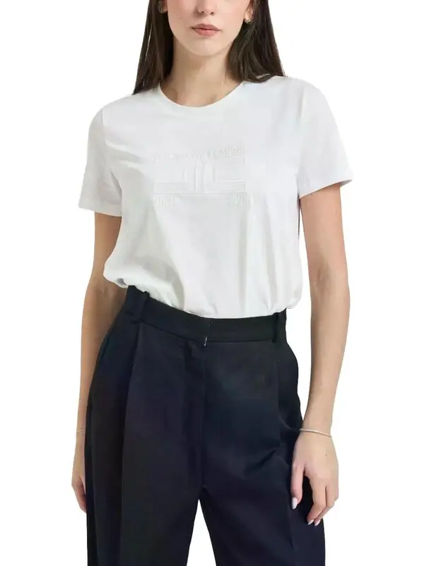 Elisabetta Franchi Logo Detail T-shirt - White