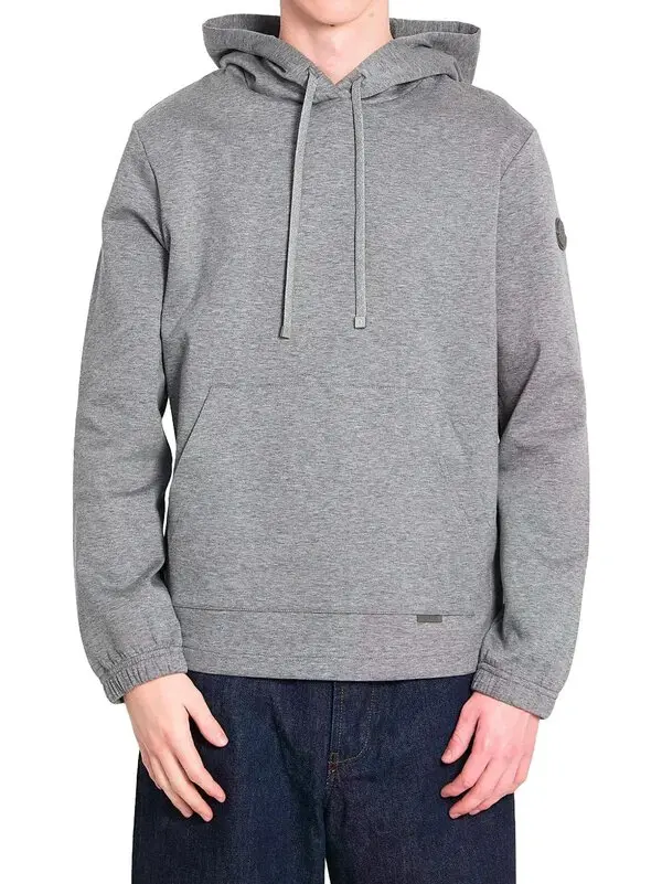 Moncler Drawstring Hoodie With Kangaroo Pocket - Grey