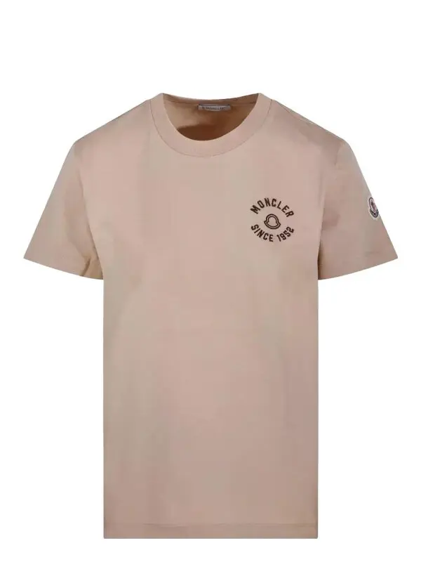 Moncler Logo Detail T-shirt - Neutrals