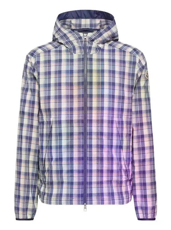 Moncler Natisone Check Hooded Jacket - Neutrals