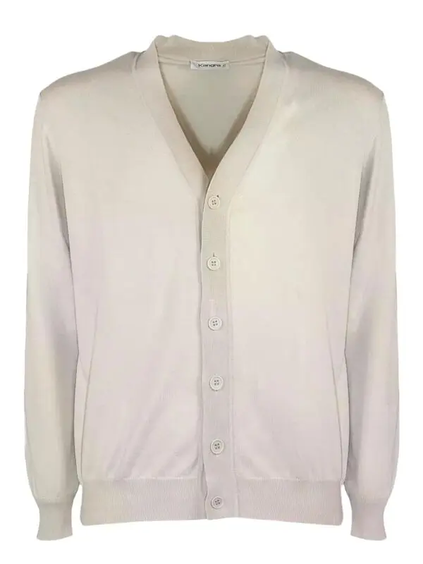 KANGRA V-neck Button Cardigan - Neutrals