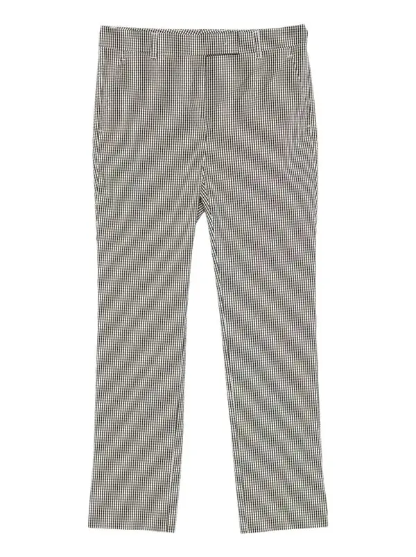 Incotex Gingham-pattern Trousers - Black