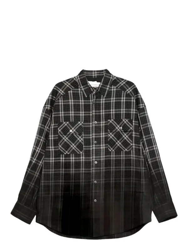 FENG CHEN WANG Checked Pocket Shirt - Black