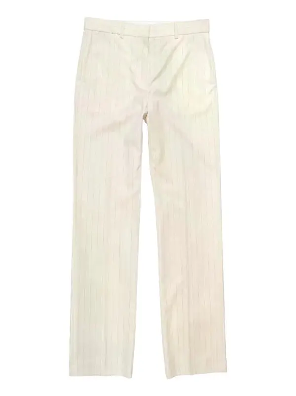 Acne Studios Wool Pinstripe Trousers - Neutrals