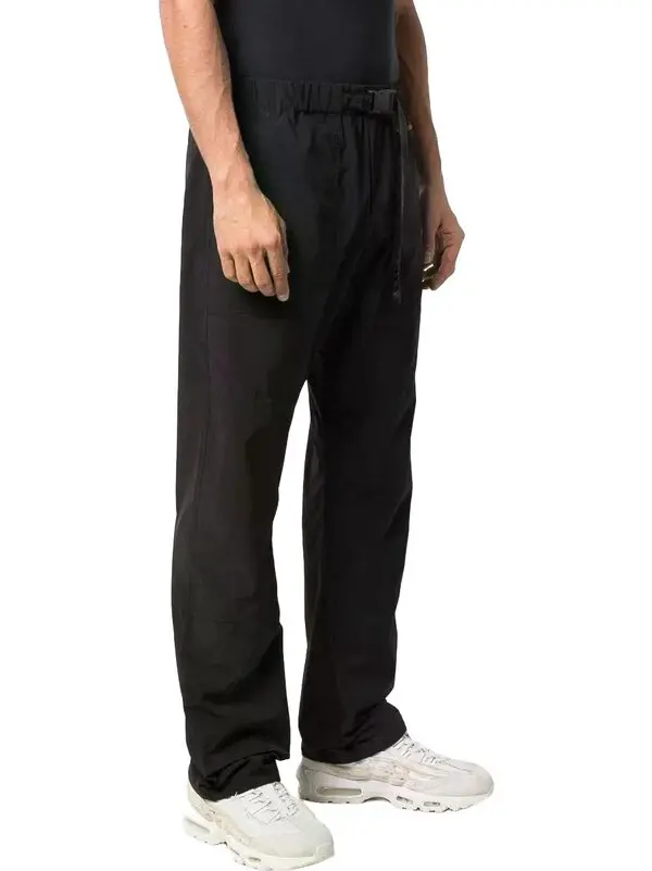 Off-White Industrial Logo-tape Straight-leg Trousers - Black