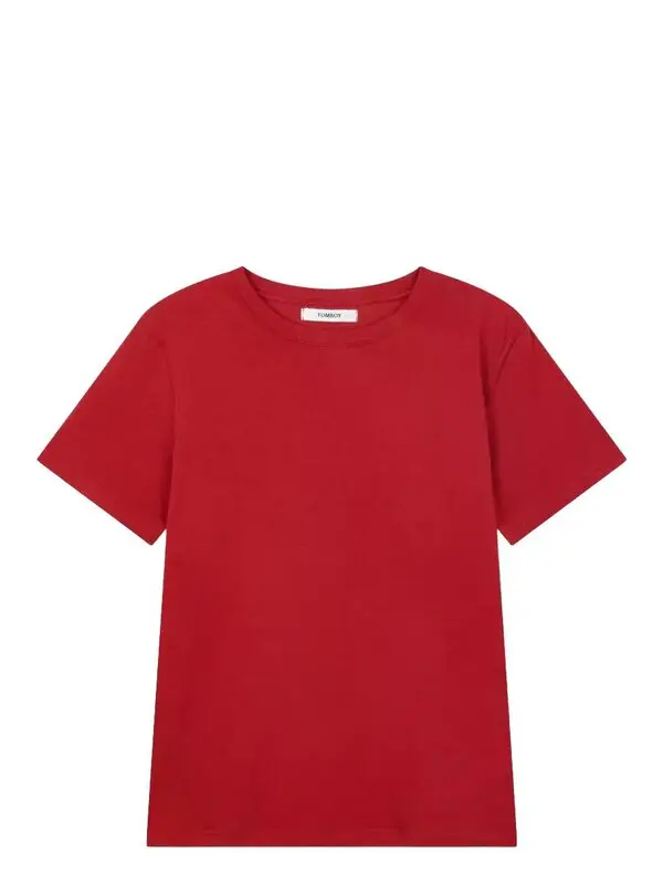STUDIO TOMBOY Short Sleeve Cotton T-shirt - Red
