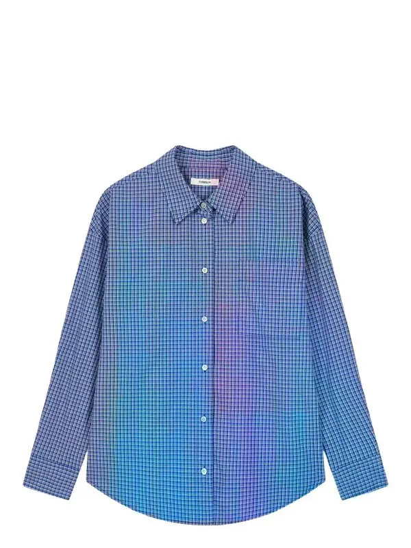 STUDIO TOMBOY Checked Cotton Shirt - Blue
