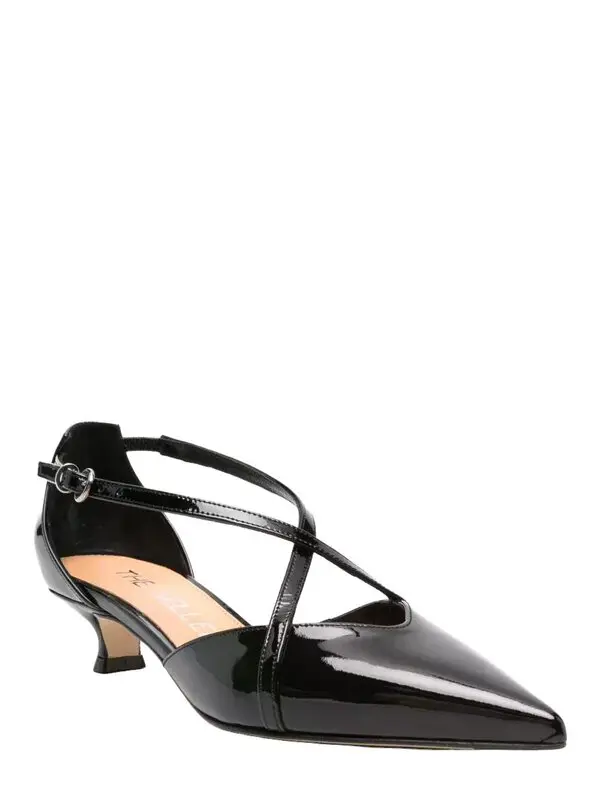 THE SELLER Pointed Toe Buckle Strap Pumps - Black