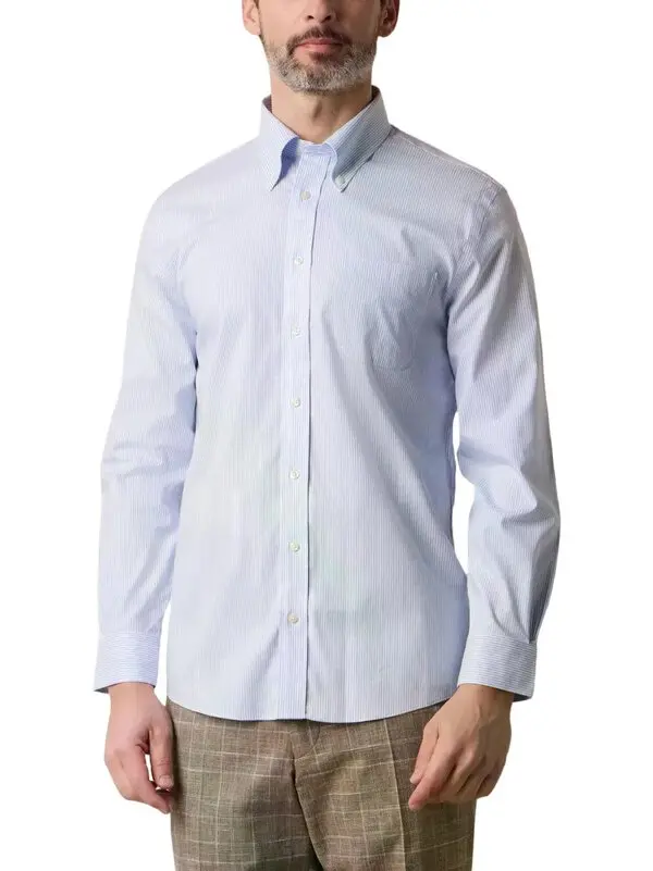 Brooks Brothers Striped Button-down Shirt - Blue