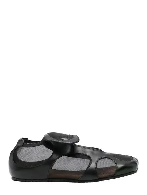 EGONLAB Enez Cut-out Leather Sneakers - Black