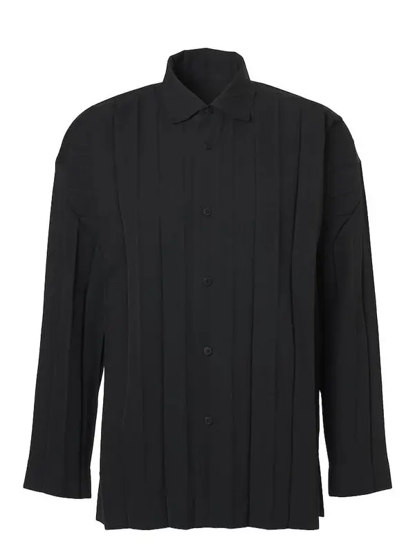 Issey Miyake Edge Ensemble Pleated Shirt - Black