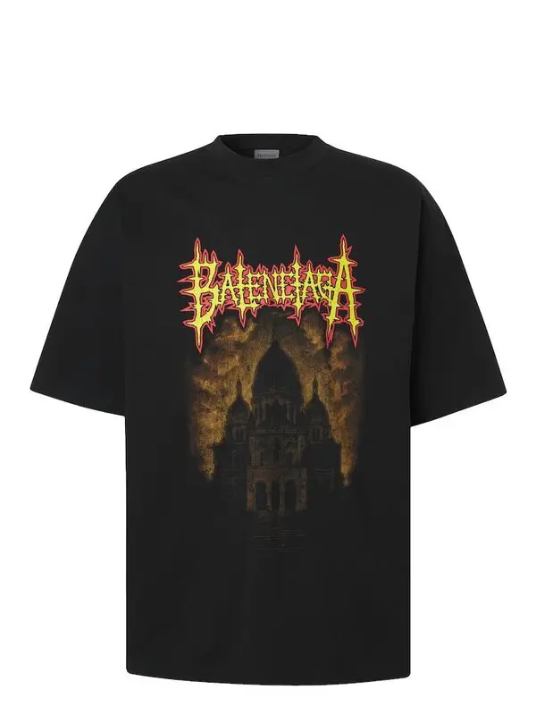 Balenciaga Printed Cotton Jersey T-shirt - Multicoloured