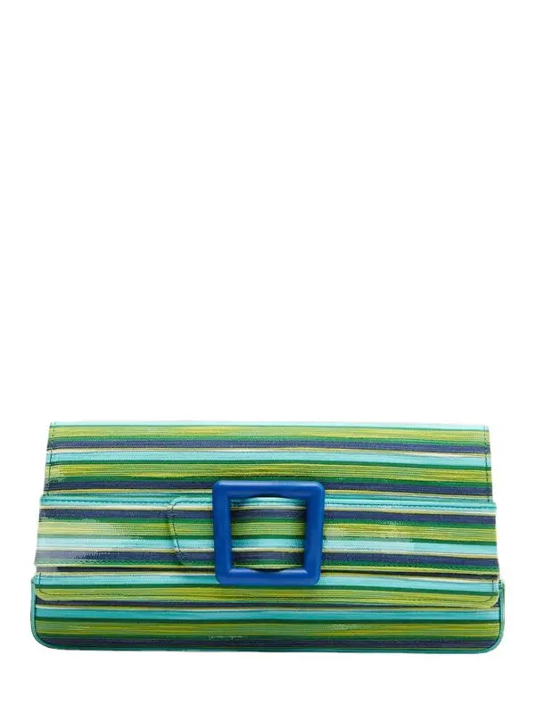 Manolo Blahnik Maygot Small Striped Clutch - Multicoloured