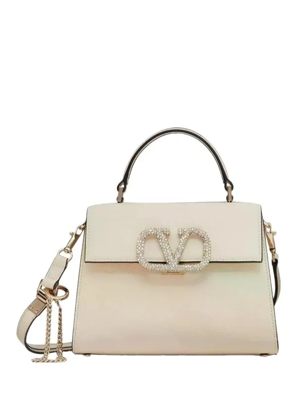 Valentino Garavani V Sling Handbag With Jewel Embroidery - Neutrals
