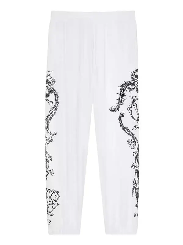 Givenchy Elasticated Print Trousers - White