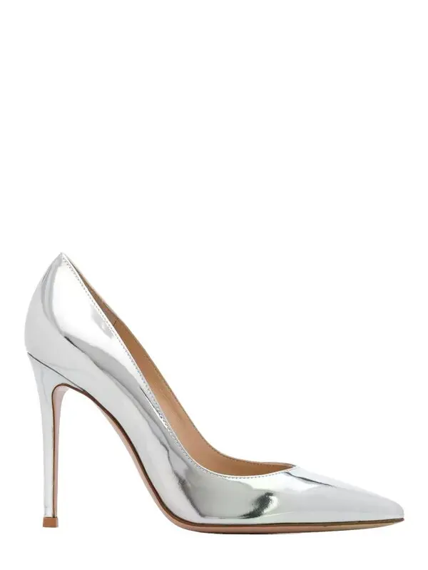 GIANVITO ROSSI Metallic-effect Pumps - Silver