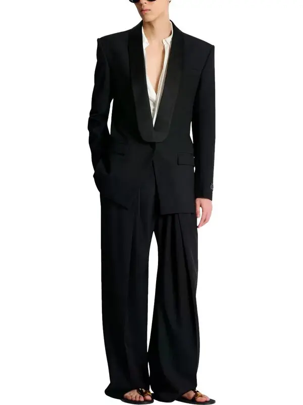 Balmain Knife-pleats Tailored Trousers - Black