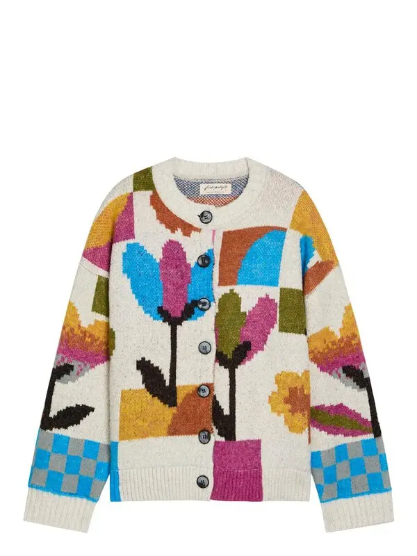 Free People Tulip Whirl Cotton-blend Cardigan - Multicoloured