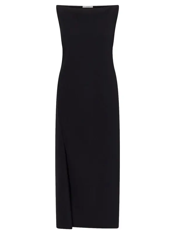 THE ROW Ender Crepe Midi Dress - Black