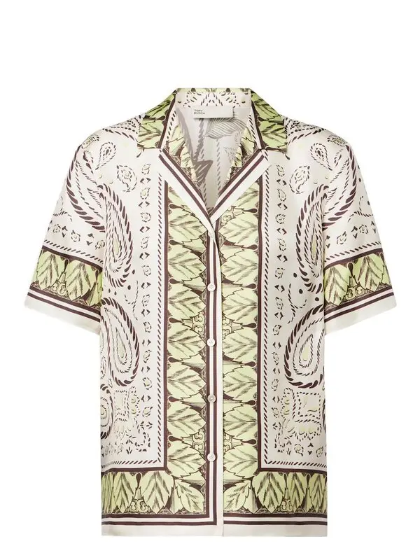 Tory Burch Printed Silk Bowling Shirt - Multicoloured