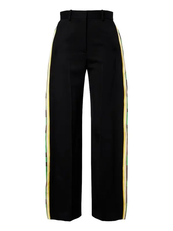 Loewe Wool Wide-leg Pants - Black
