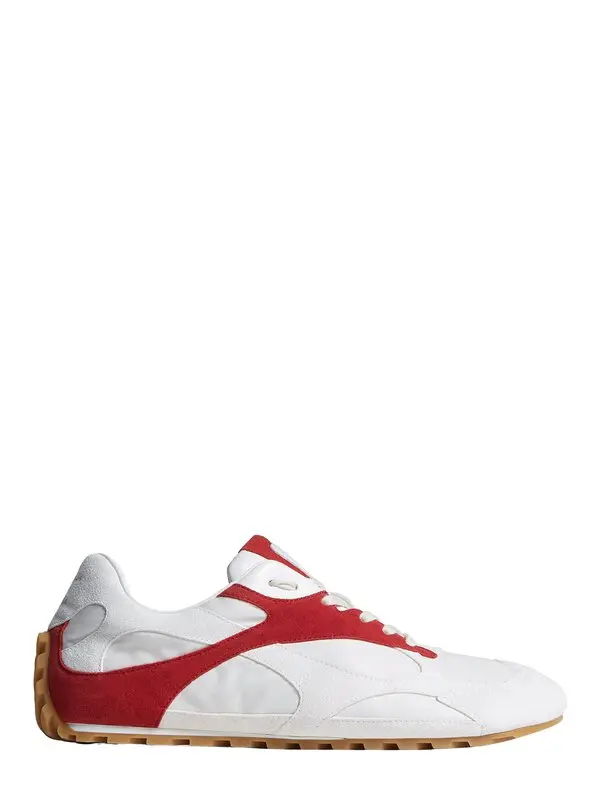 Bottega Veneta Suede-trim Orbit Flash Sneakers - Red