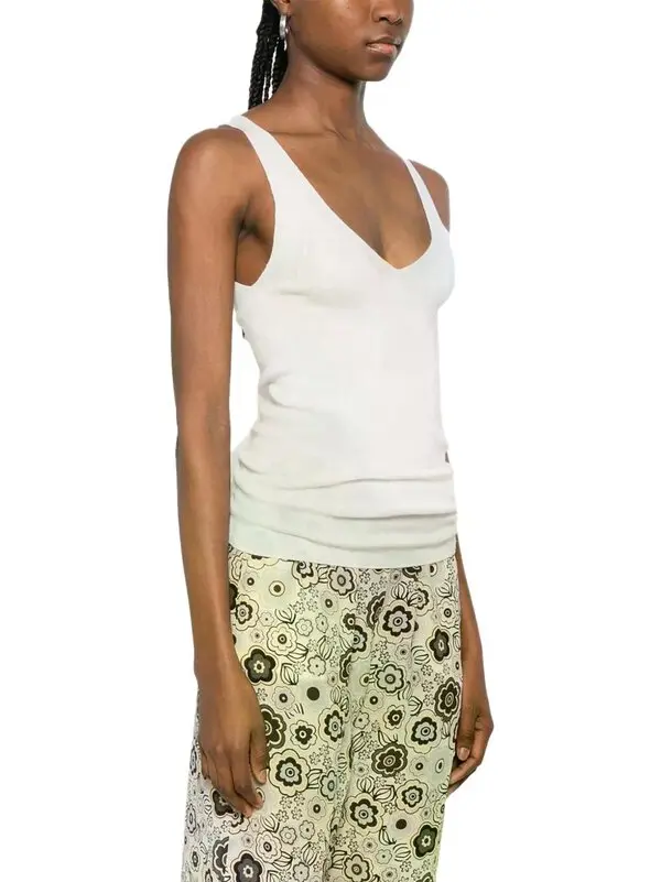 Eric Bompard Seamless Knitted Tank Top - White