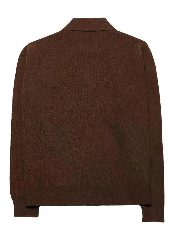 PAURA Palermo Knitted Polo Shirt - Brown