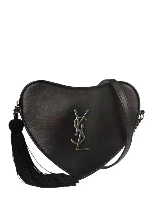 Saint Laurent 2018 Love Heart Shoulder Bag - Black