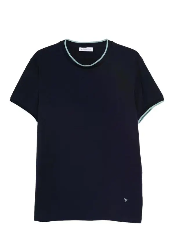 MANUEL RITZ Shot-sleeve T-shirt - Blue