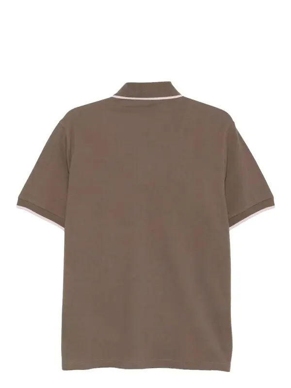 MANUEL RITZ Contrasting Piquet Polo Shirt - Brown