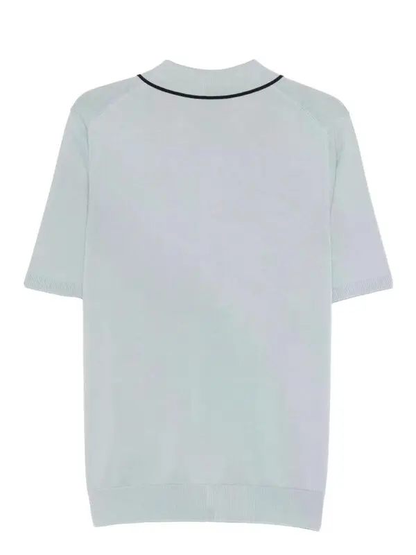 Paul Smith Logo-patch Polo Shirt - Blue