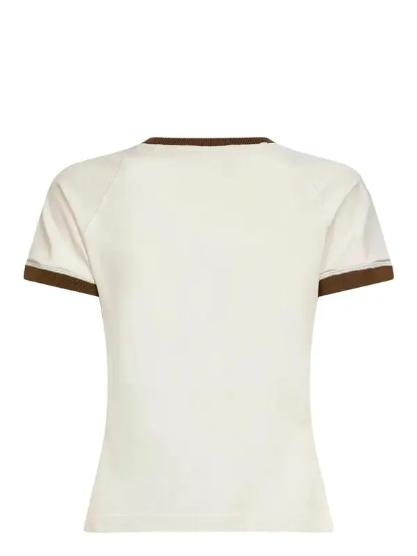 Moncler Ribbed Heart Print T-shirt - Neutrals