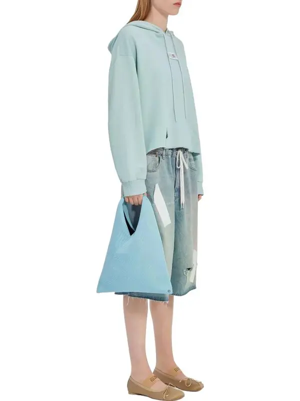 MAISON MARGIELA Raw-hem Hoodie - Blue