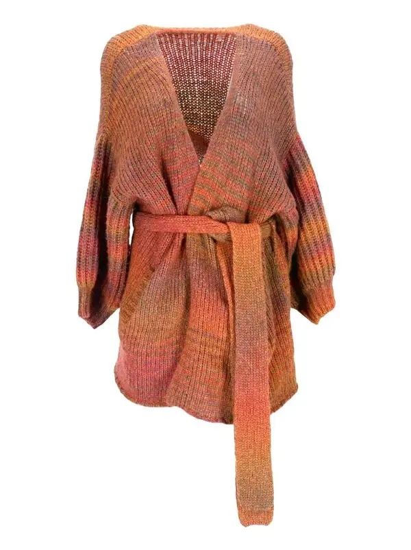 LoveShackFancy Belted Cardigan - Orange