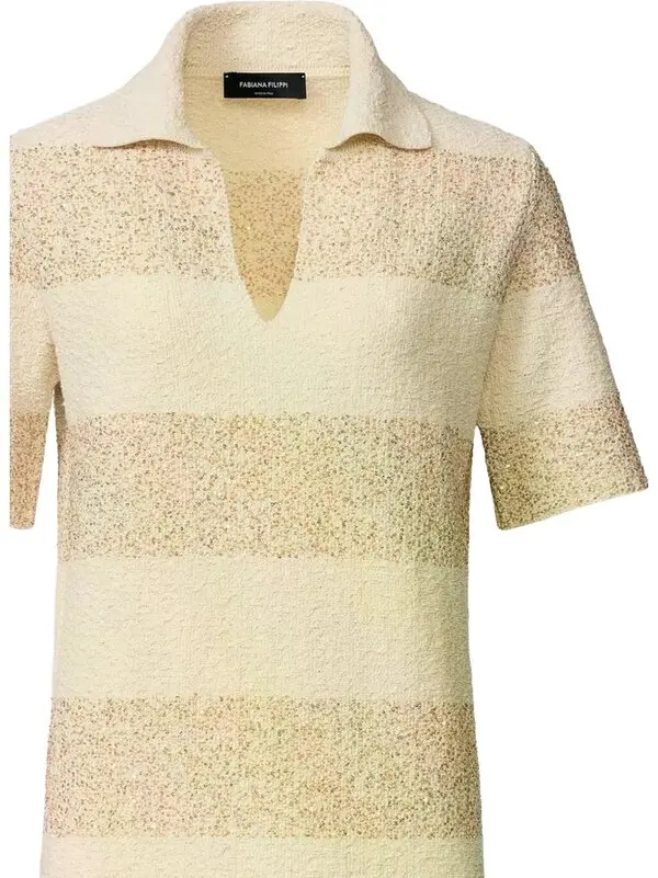 Fabiana Filippi Striped Collared Dress - Neutrals