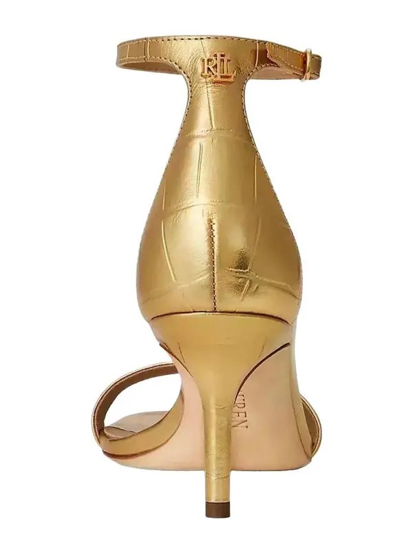 Ralph Lauren Allie Embossed Sandals - Gold