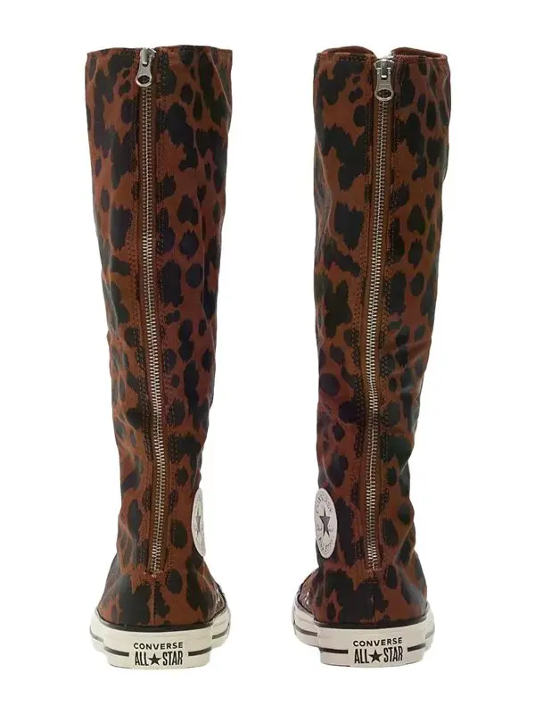 CONVERSE Chuck Taylor All Star Xx-hi Leopard Print Knee High Lace-up Sneakers - Brown