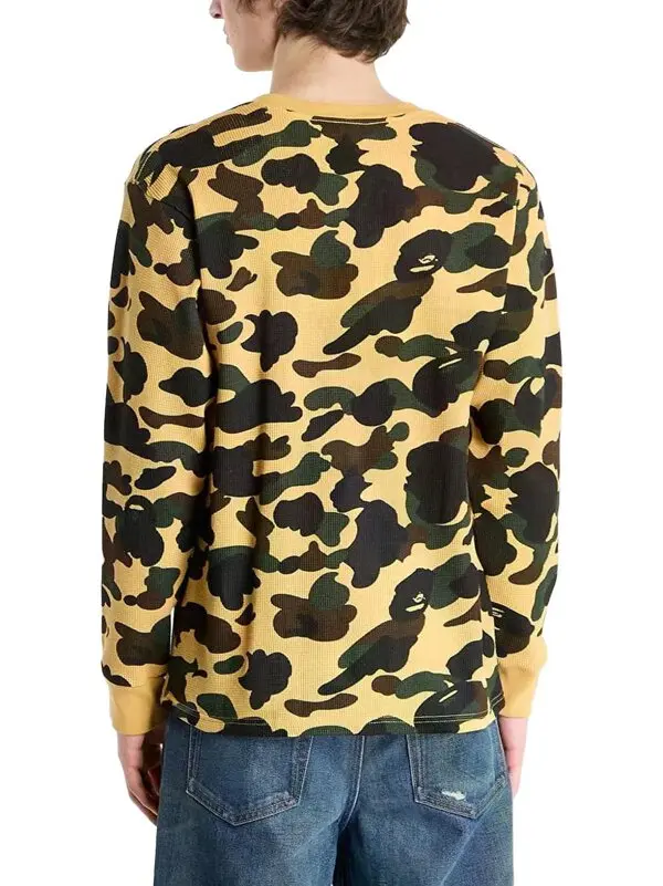 A BATHING APE Camo-print T-shirt - Yellow