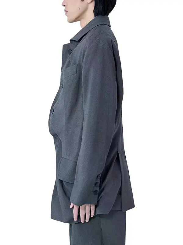 VIVIENNE WESTWOOD Asymmetrical Notched Blazer - Grey